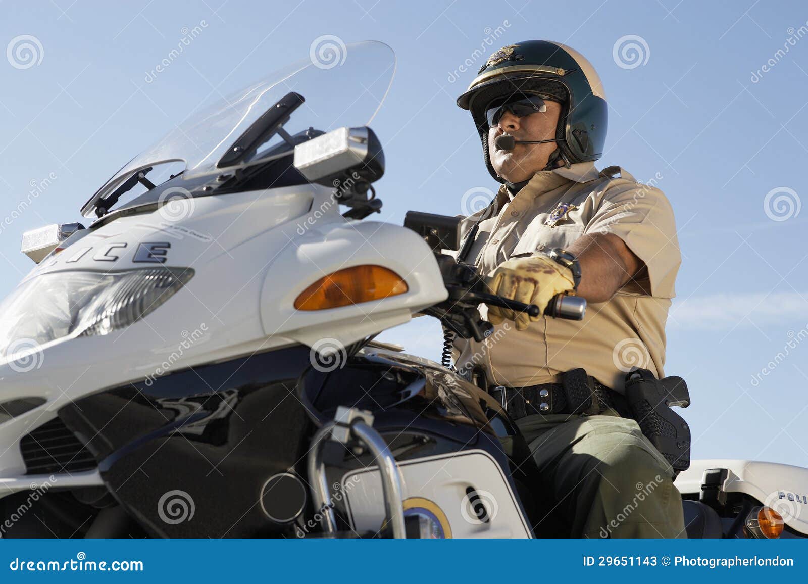 Police Office Riding Motorbike Stock Image - Image of motorized ...