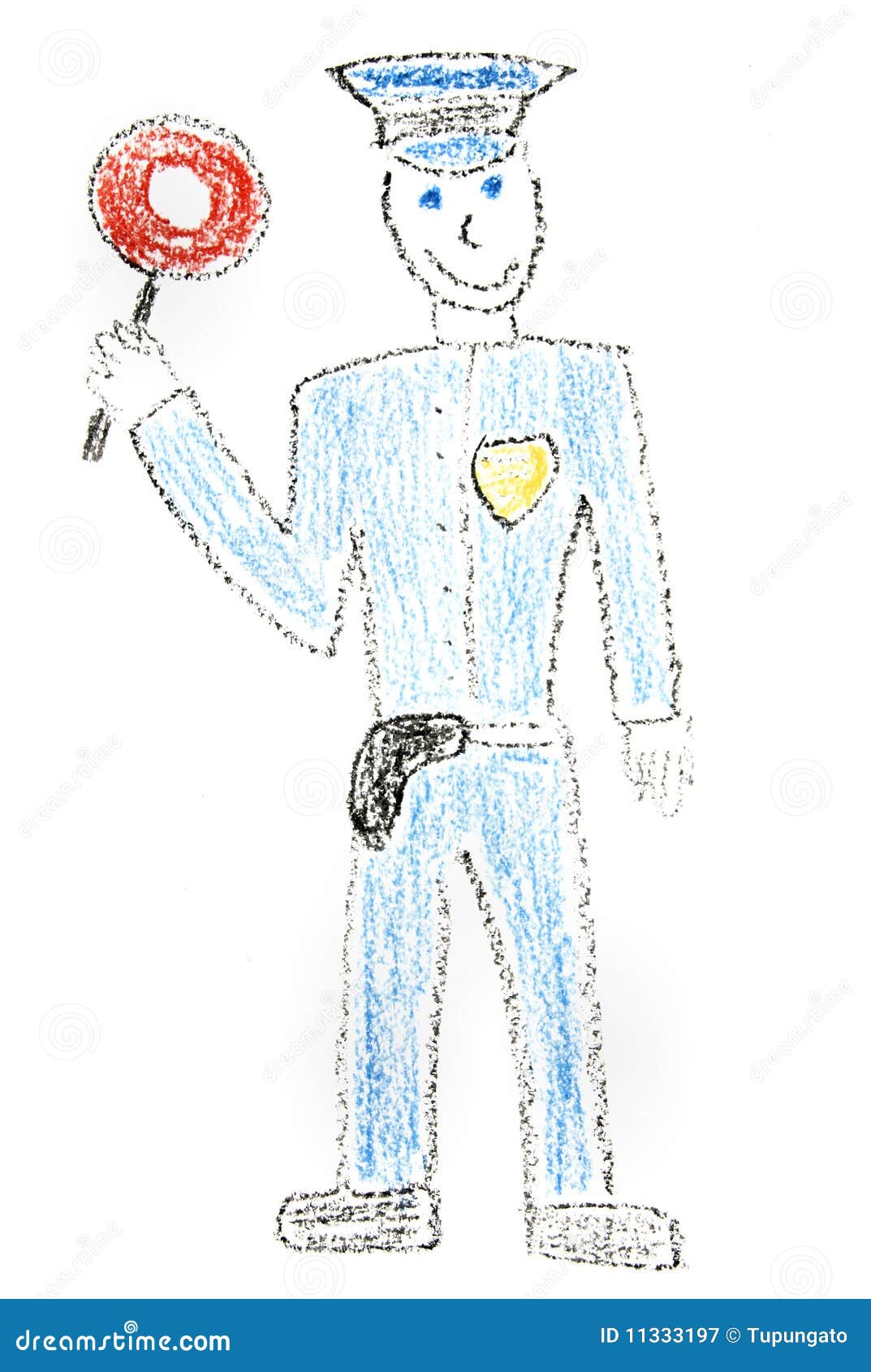 Police officer stock illustration. Illustration of drawing - 11333197