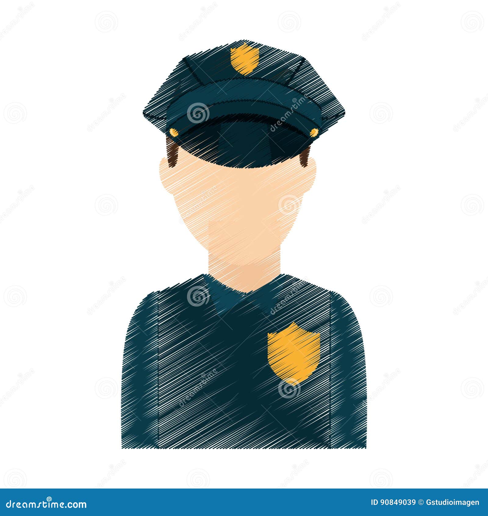 Police officer avatar icon stock vector. Illustration of policeman ...