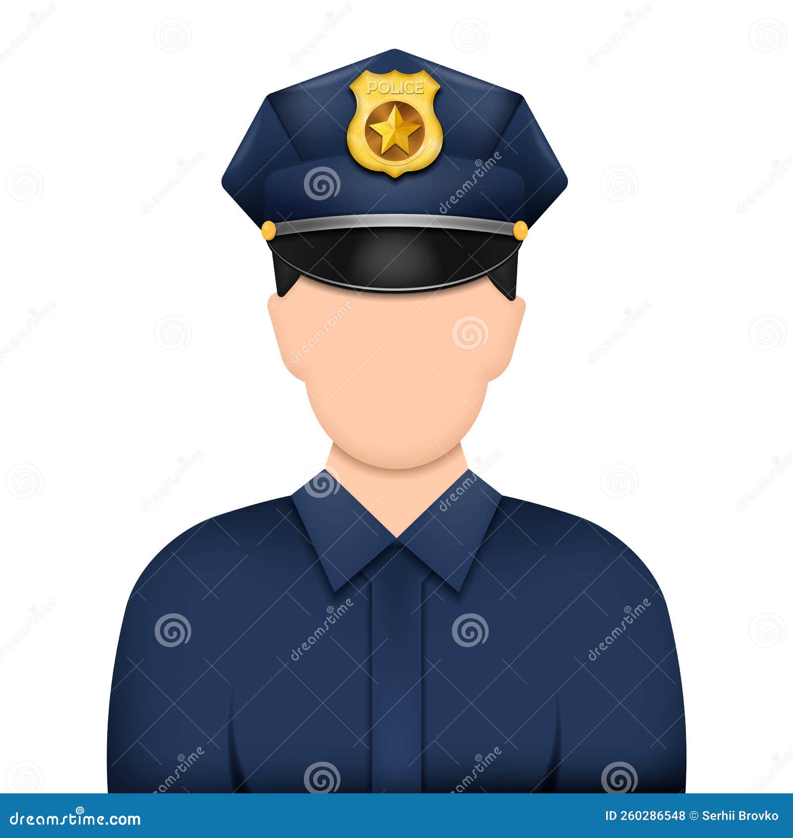 Police Officer Avatar Icon. Vector Illustration Stock Vector ...