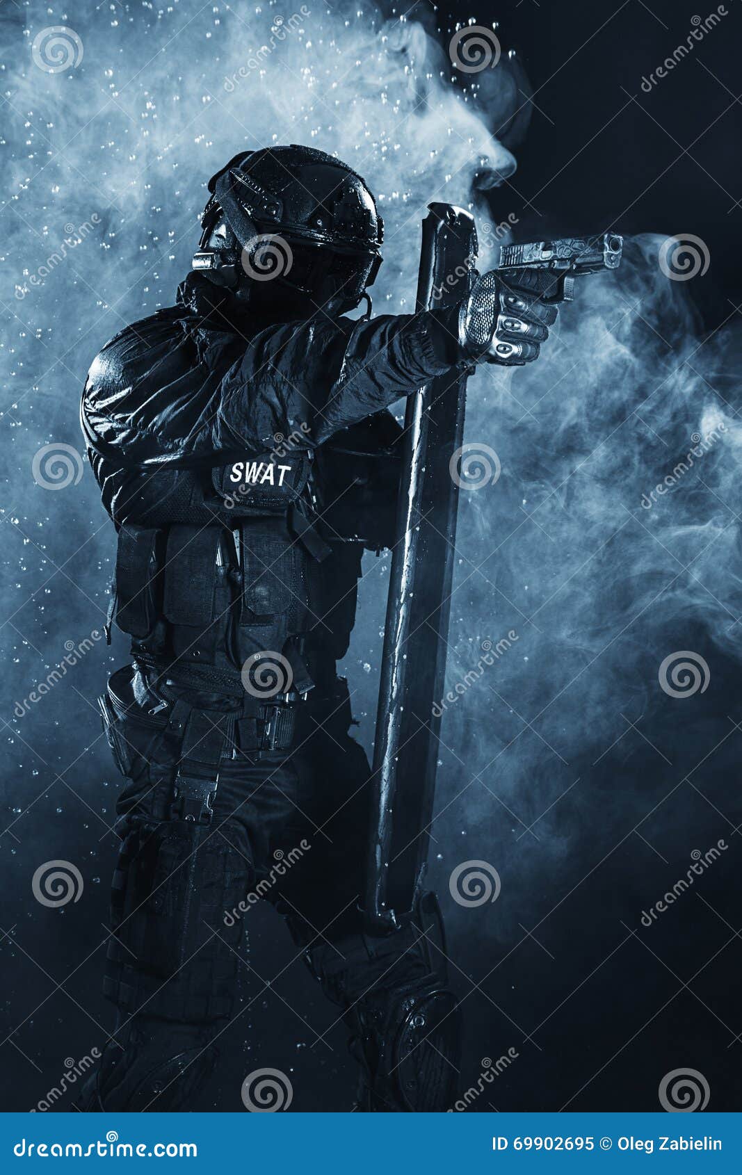 Police Officer with Ballistic Shield Stock Image - Image of armor ...