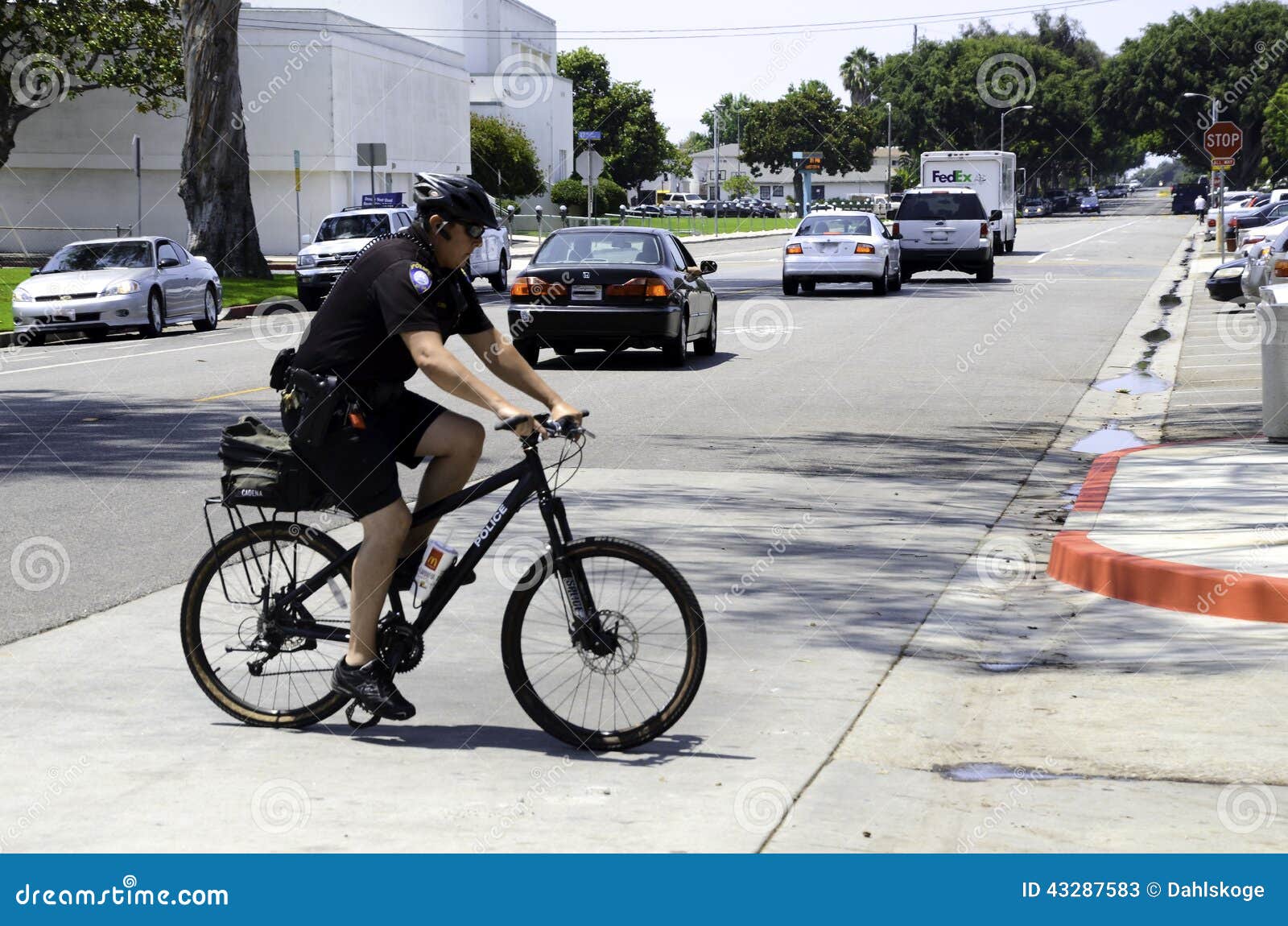 Police officer on bike editorial stock photo. Image of officer - 43287583