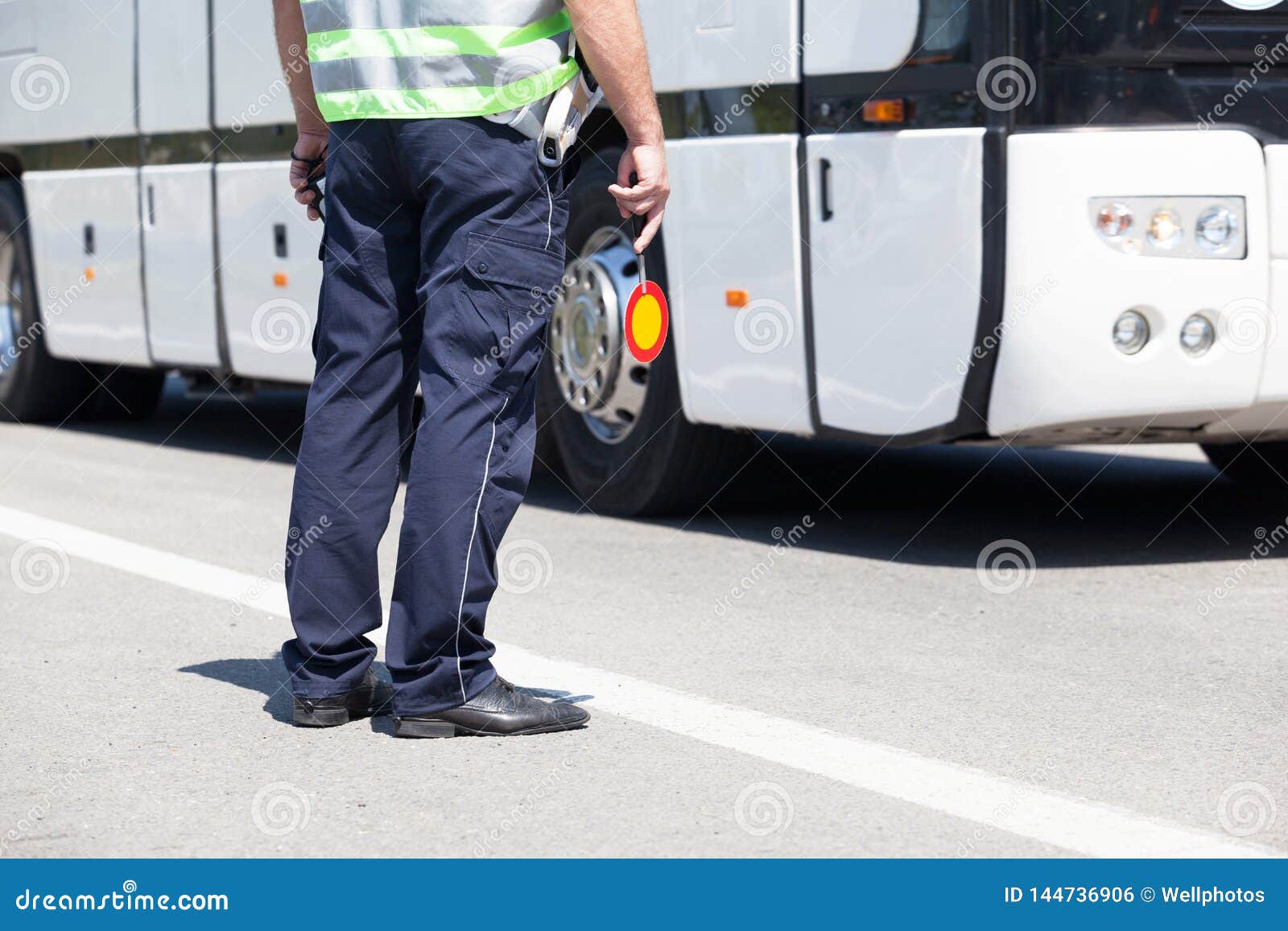 Police Officer Controlling Traffic Stock Photo - Image of ...
