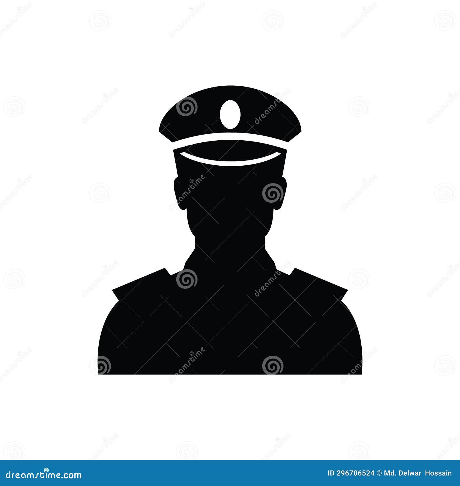 Police Officer Icon stock illustration. Illustration of text - 296706524