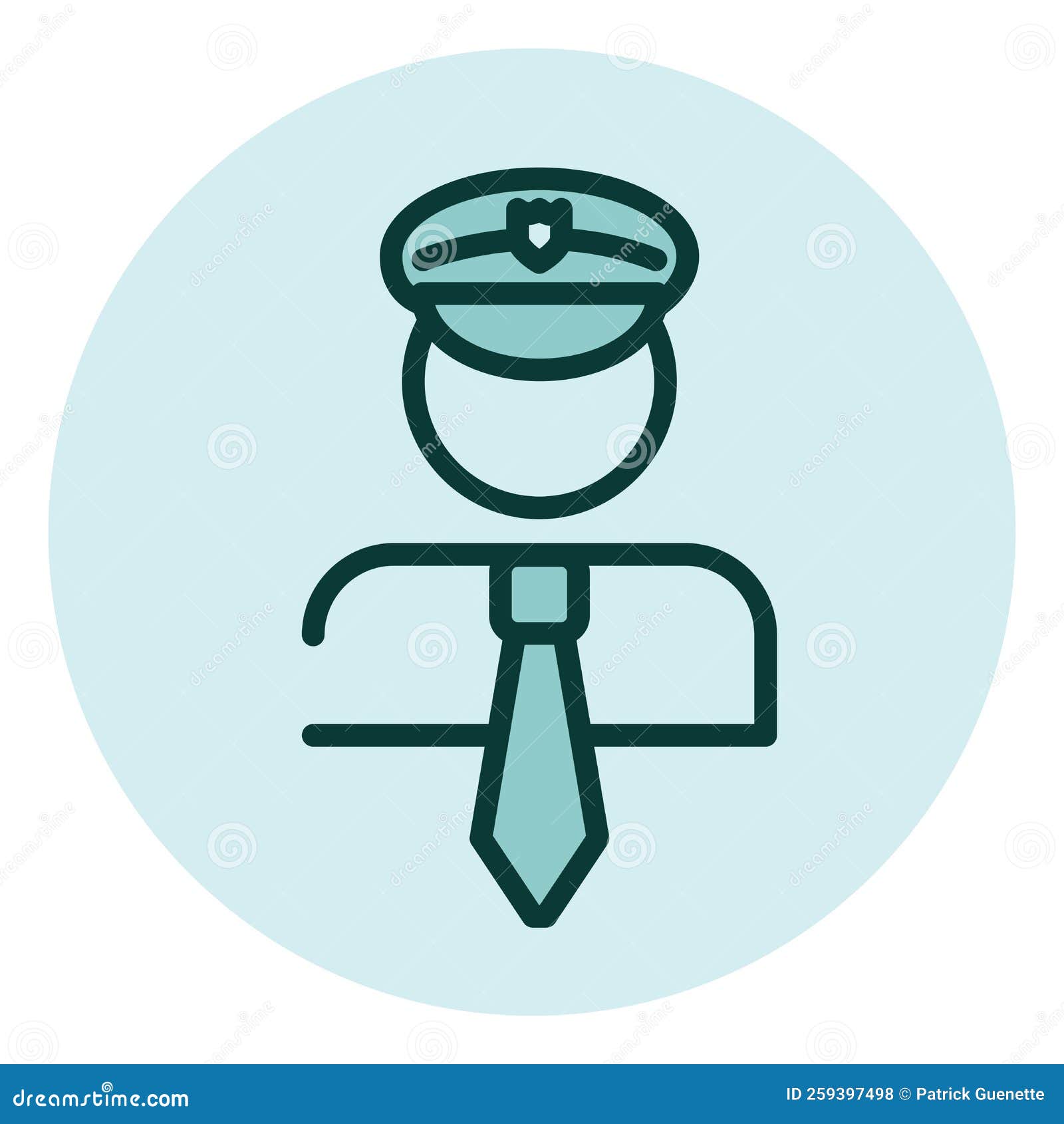 Police officer, icon stock vector. Illustration of officer - 259397498
