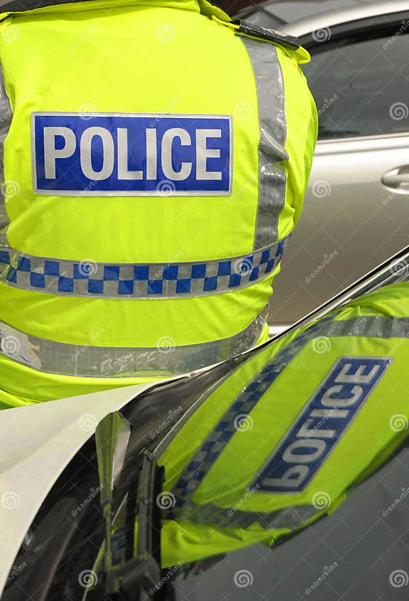 Police officer reflection stock image. Image of cruiser - 25492697