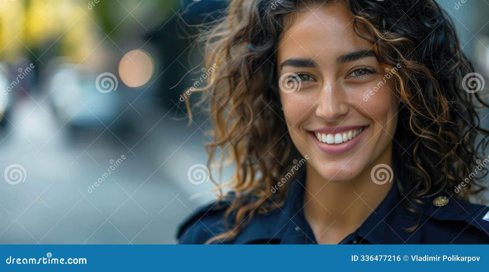 A Police Officer Smiling for the Camera, Uniform and Badge Visible ...
