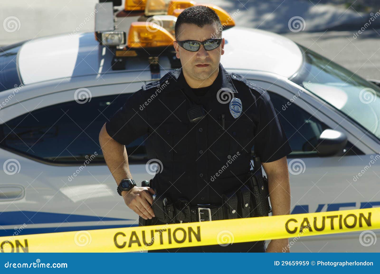 A Police Caution Line Area, Do Not Cross, Security Warning Black And ...