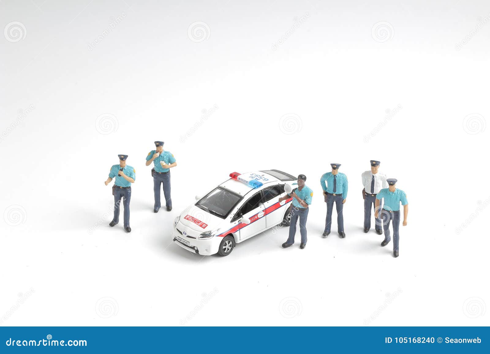 Police Officer Stands in with of Police Car Stock Photo - Image of ...