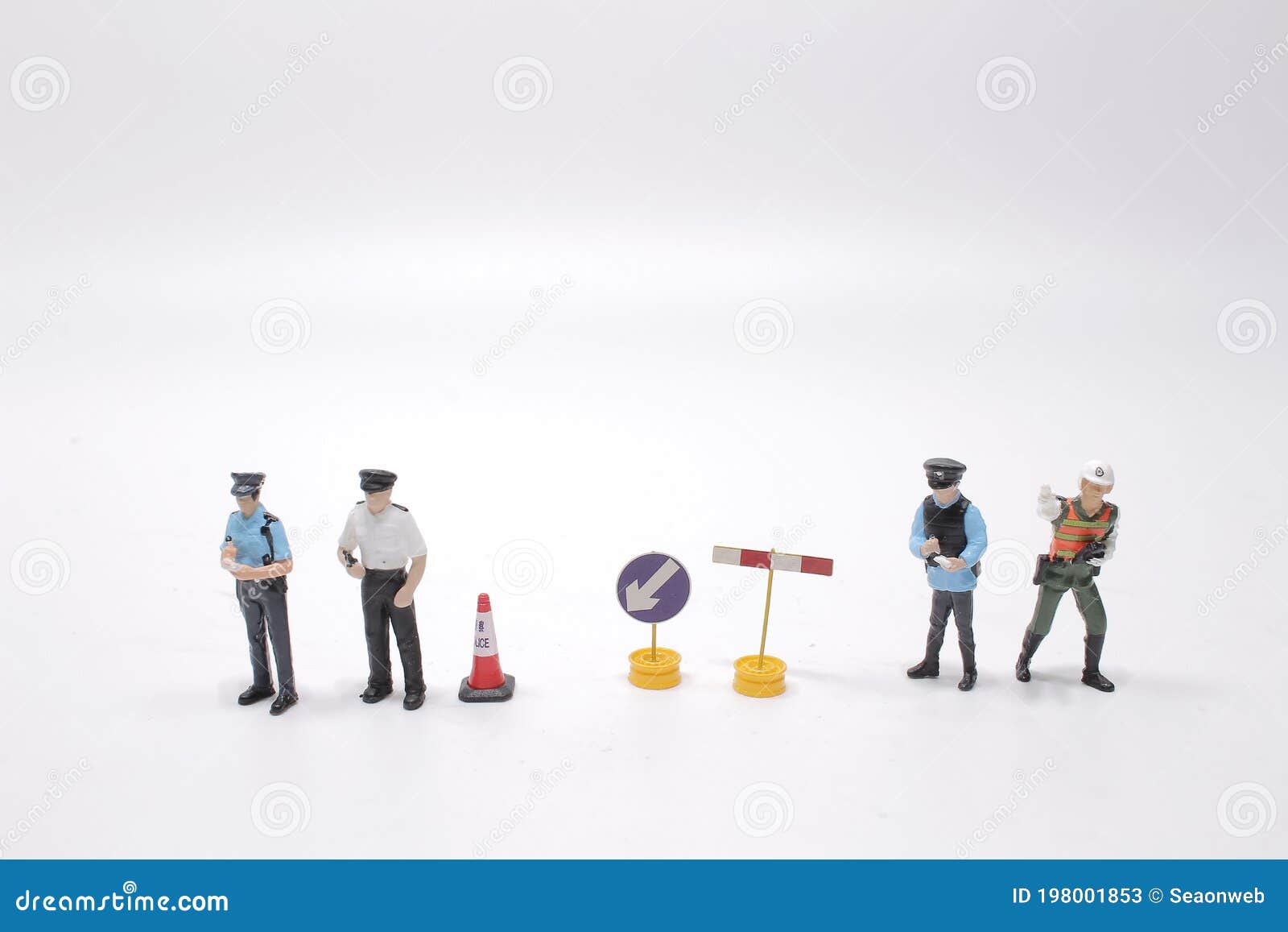 The Police Officer Stands in with Stand Stock Image - Image of ...