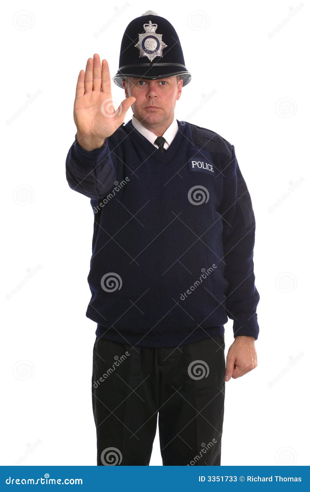 Police Officer - Stop stock image. Image of blue, halt - 3351733