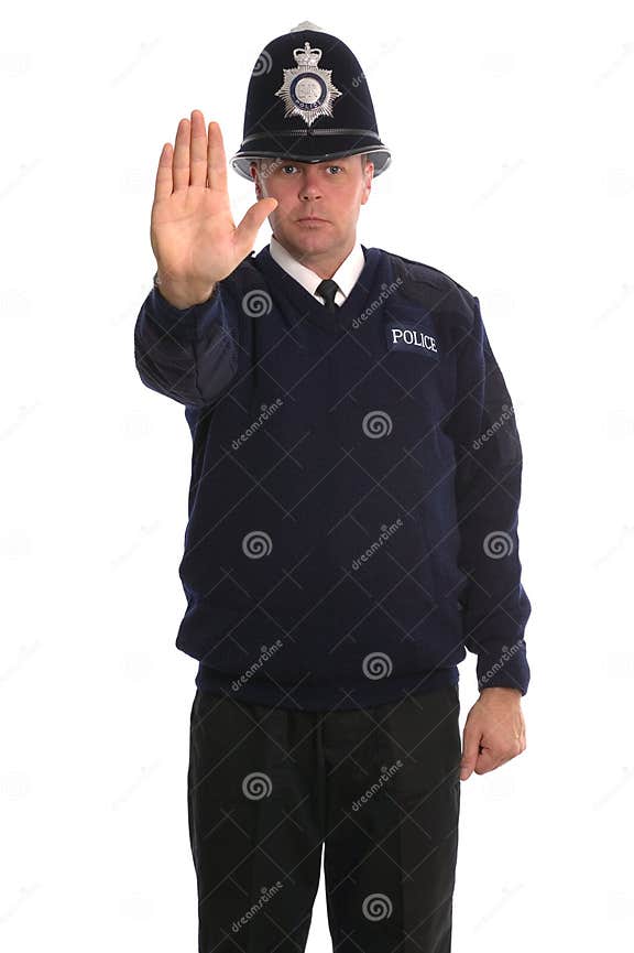Police Officer - Stop stock image. Image of blue, halt - 3351733