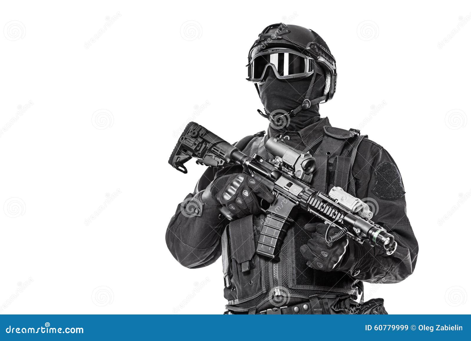 Police officer SWAT stock image. Image of military, studio - 60779999
