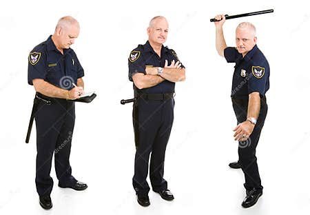 Police Officer Three Views stock image. Image of body - 7544939