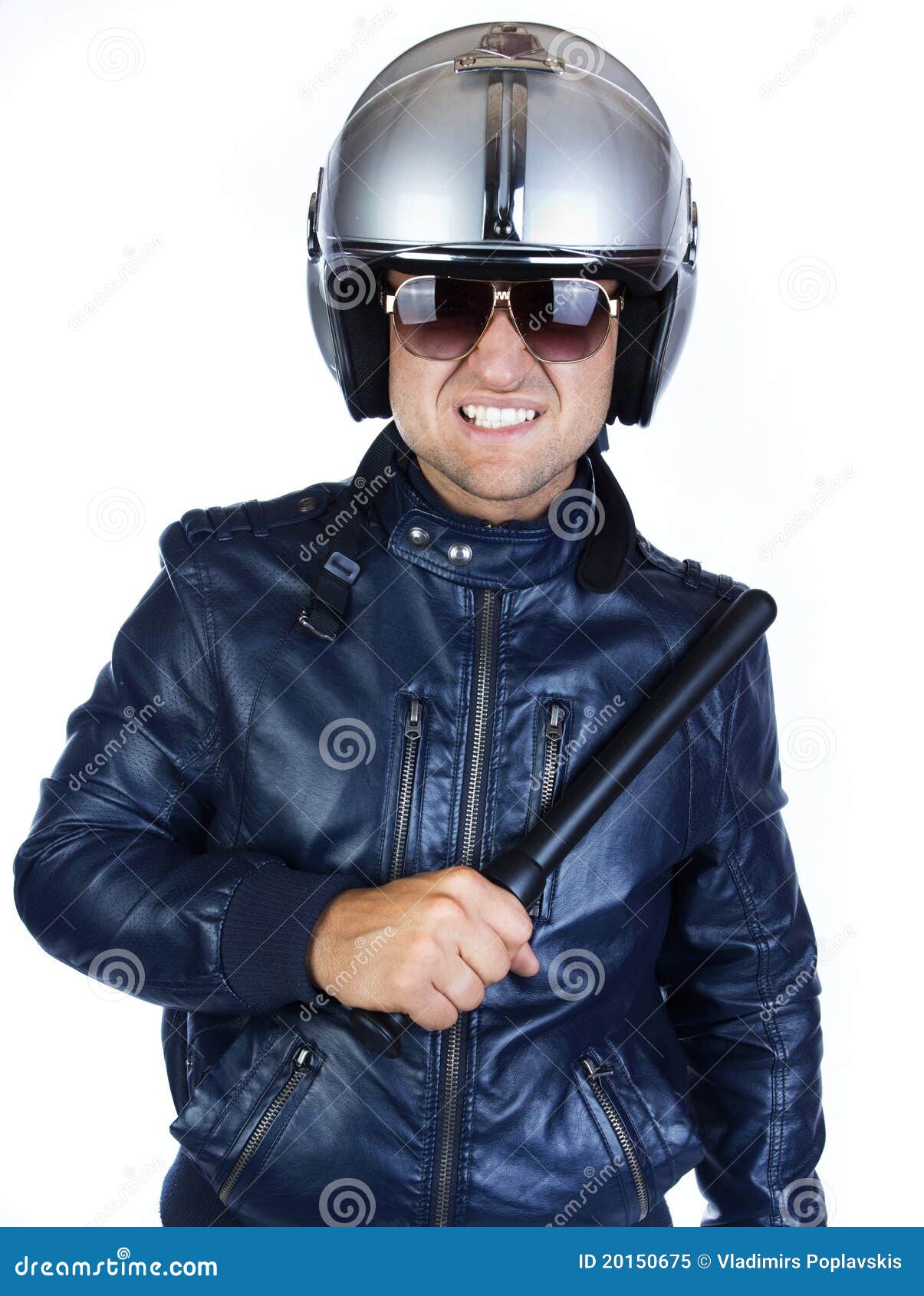 Police Officer in Uniform with His Night Stick Stock Image - Image of ...