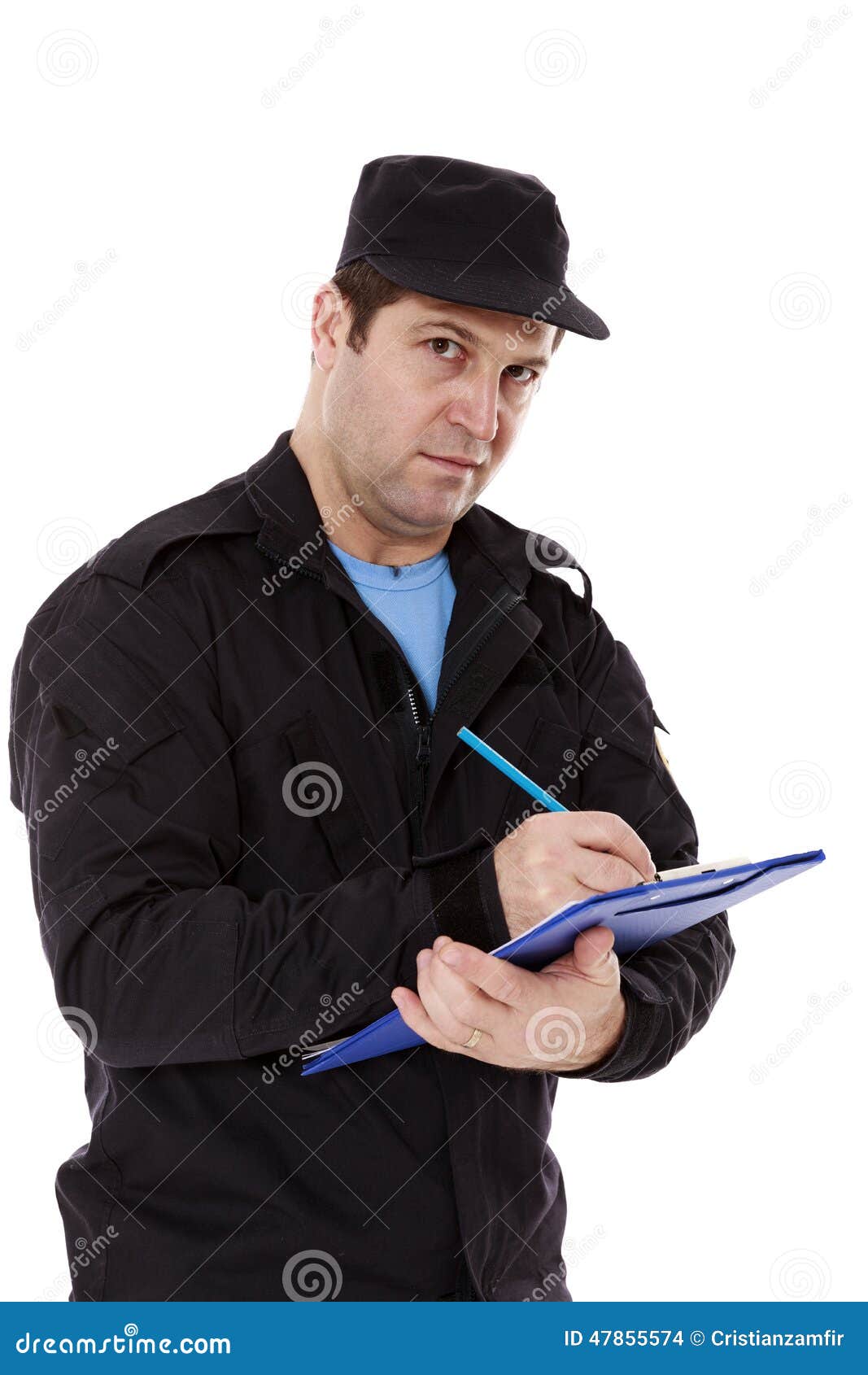 Police Officer Write a Ticket Stock Photo - Image of professional ...