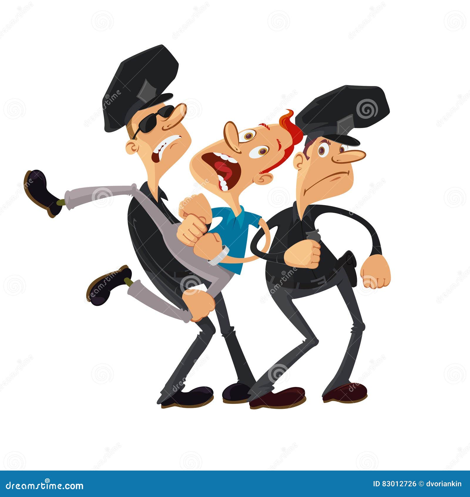Police Officers Arrested Man Stock Vector - Illustration of prisoner ...