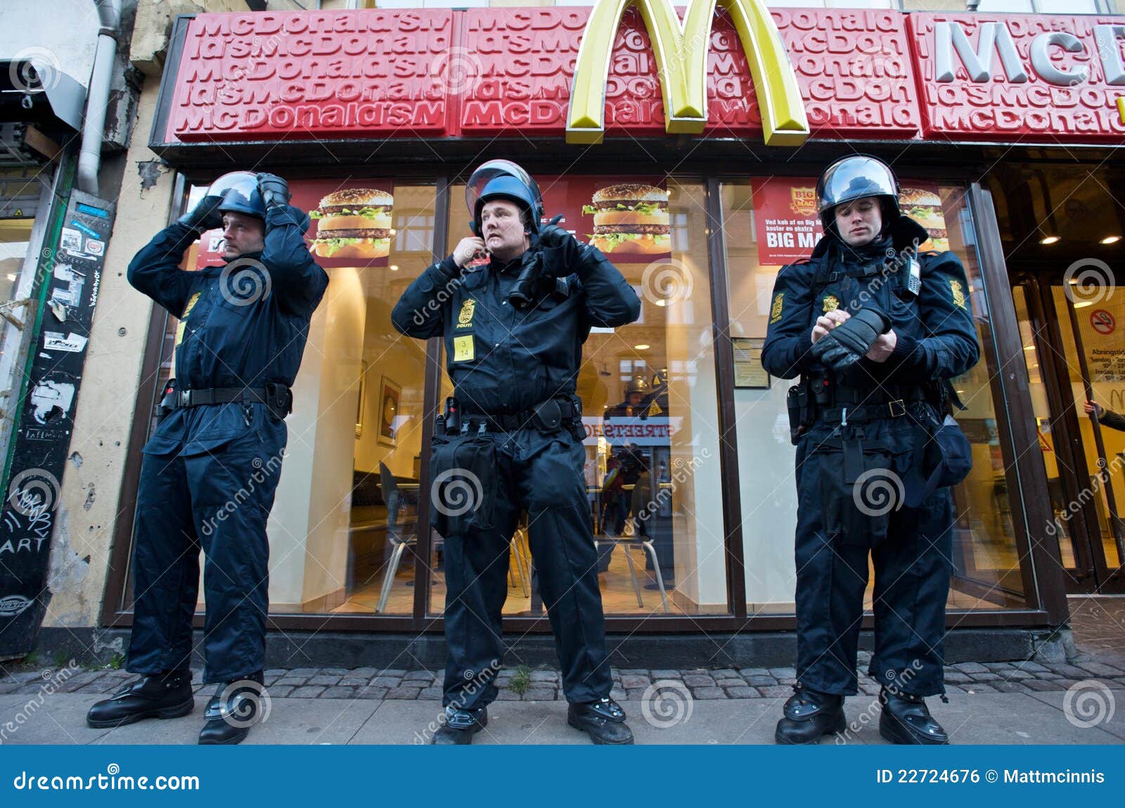 Police Officers Guarding a McDonald S Editorial Photo - Image of summit ...