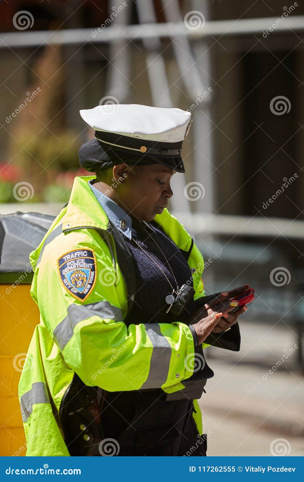 Police Officers Performing His Duties On The Streets Editorial Image