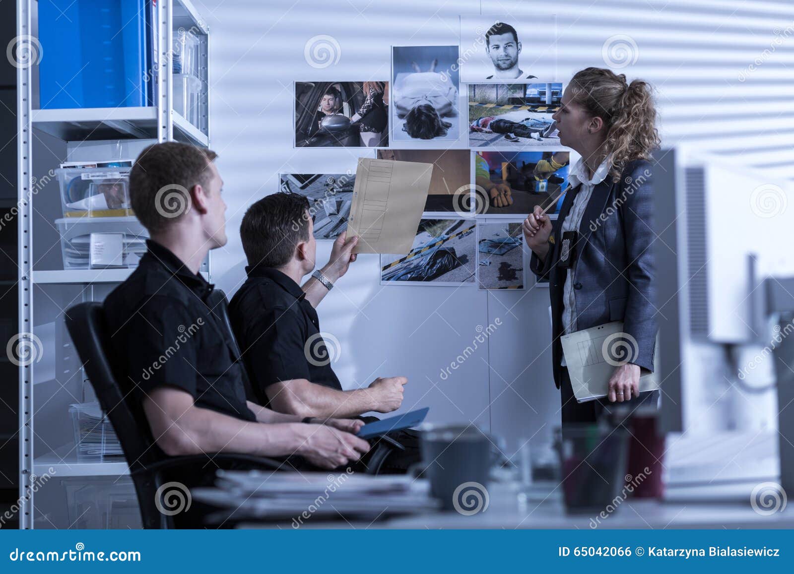 Police Officers Searching Files Stock Photo - Image of proof, file ...