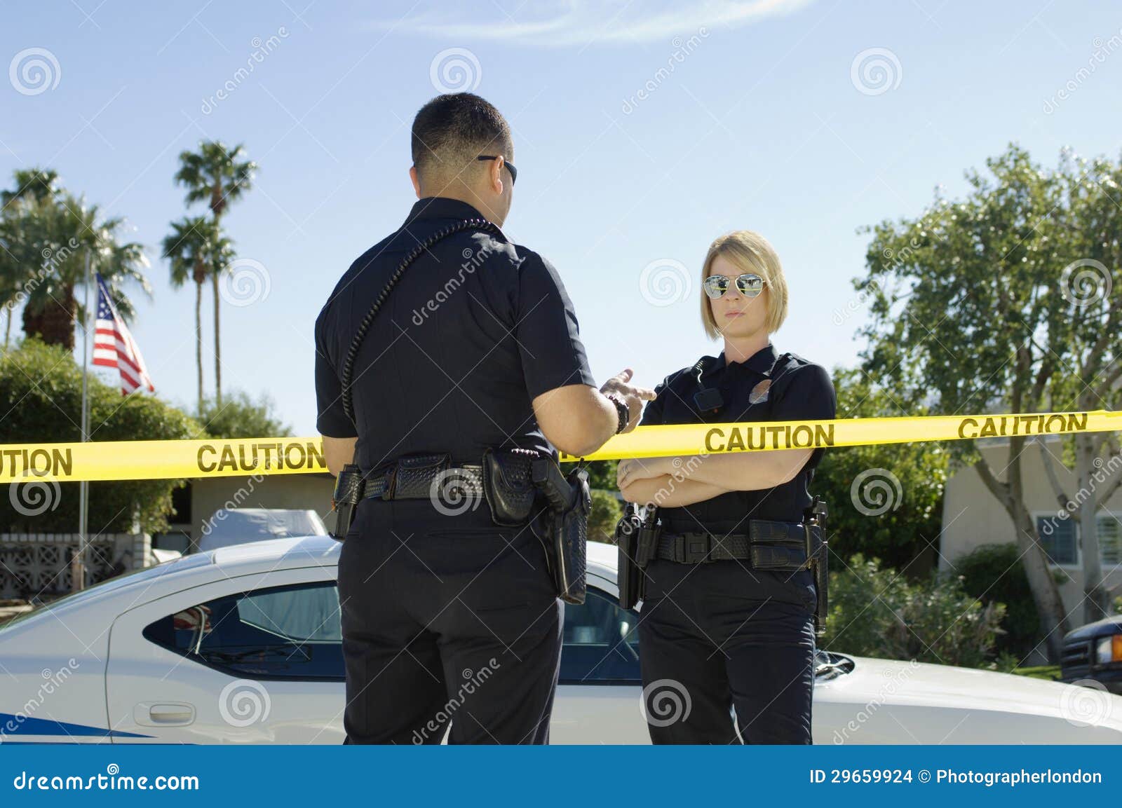 A Police Caution Line Area, Do Not Cross, Security Warning Black And ...