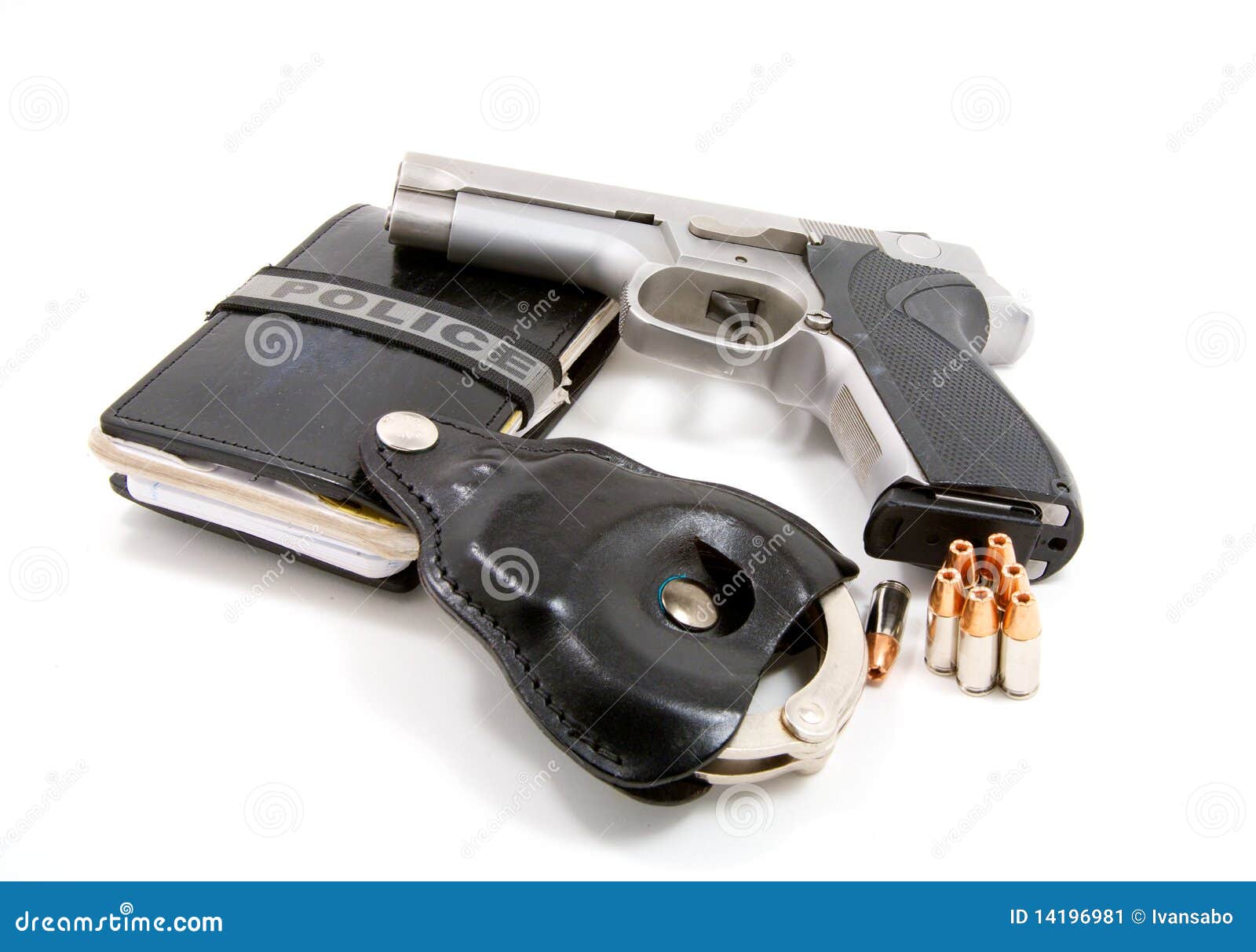 Police officers tools stock image. Image of ammunition - 14196981