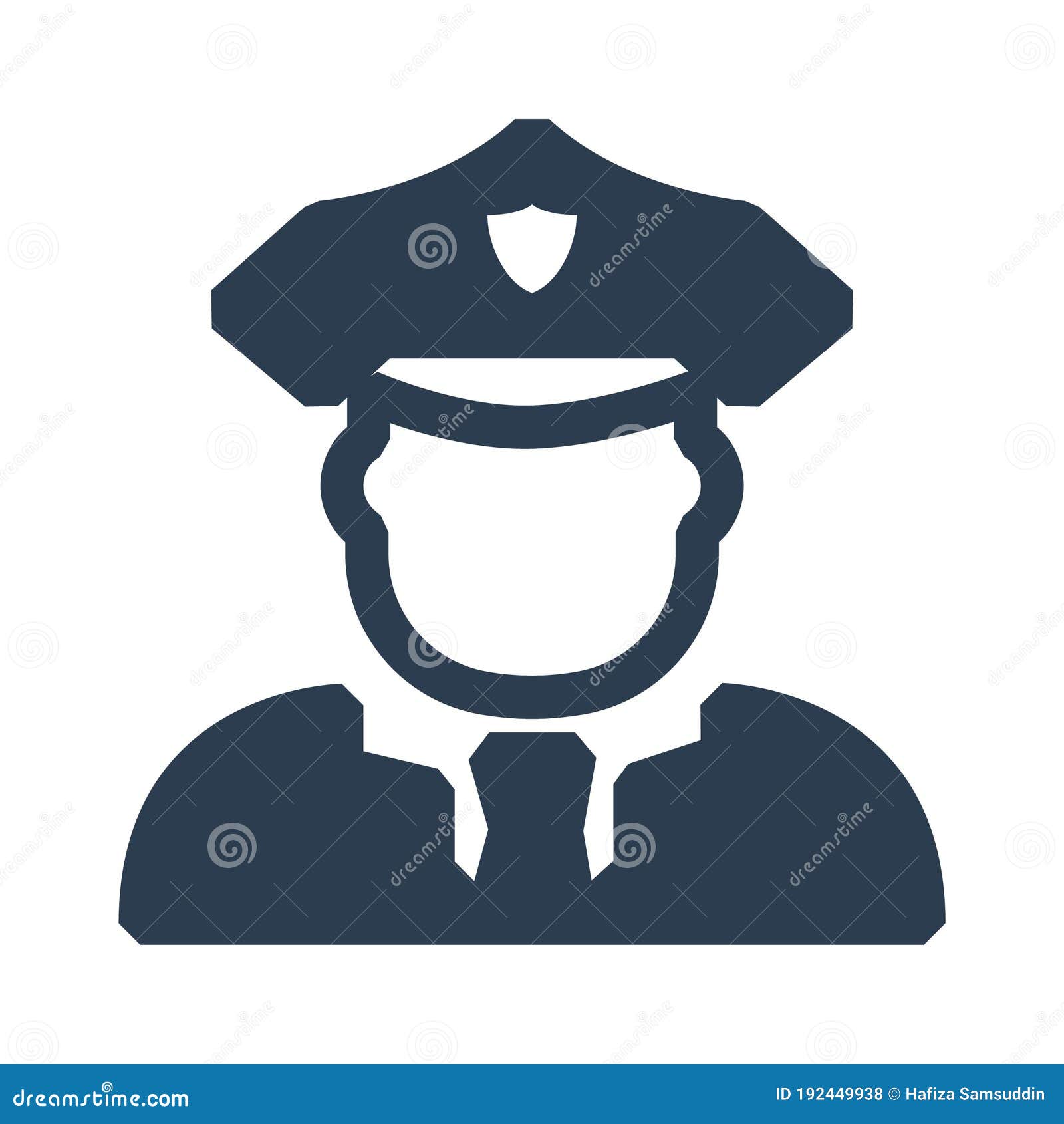 Police Outline Vector Illustration Isolated Flat Illustration Graphic ...