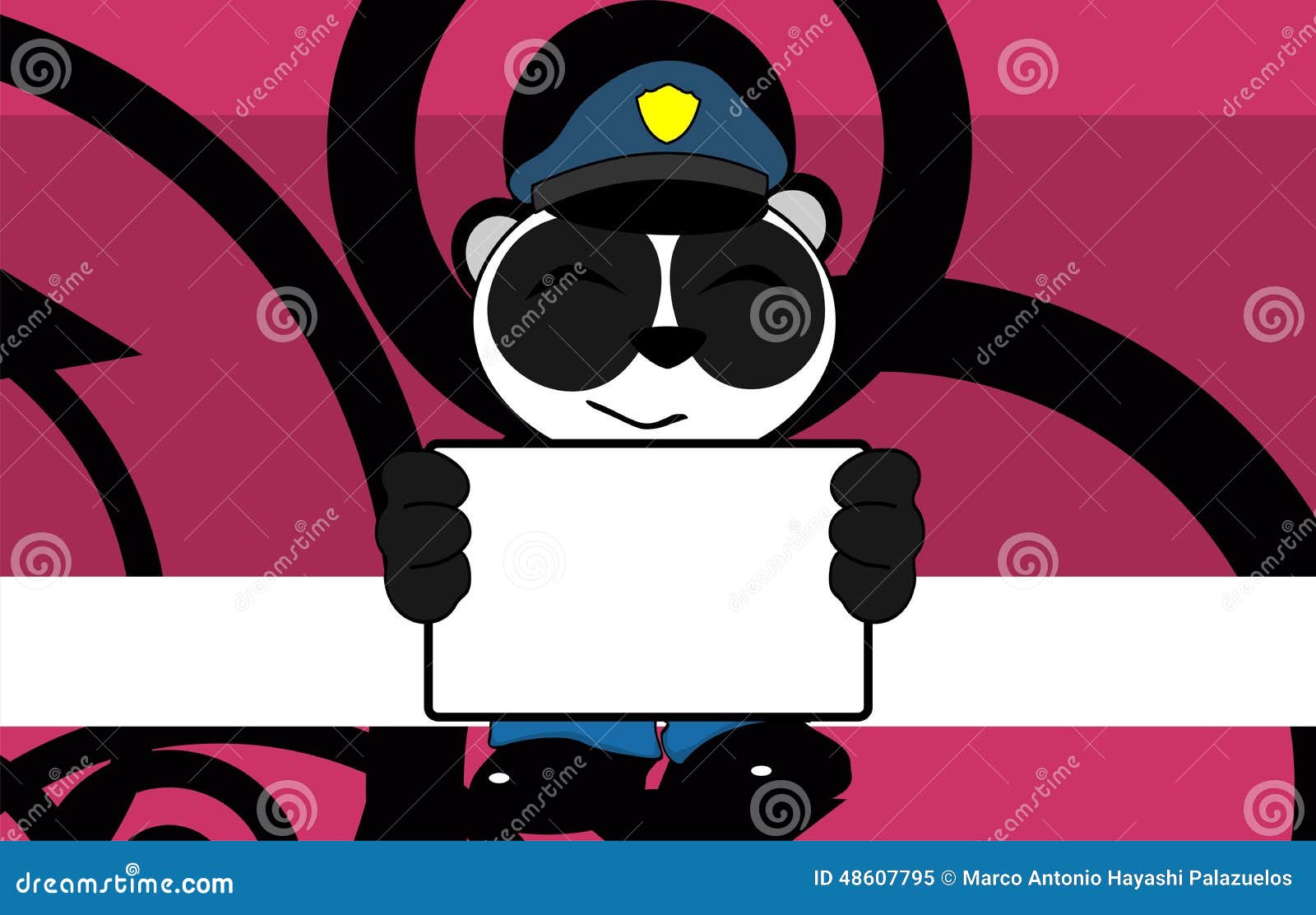 Police Panda Bear Kid Cartoon Background9 Stock Vector - Illustration ...