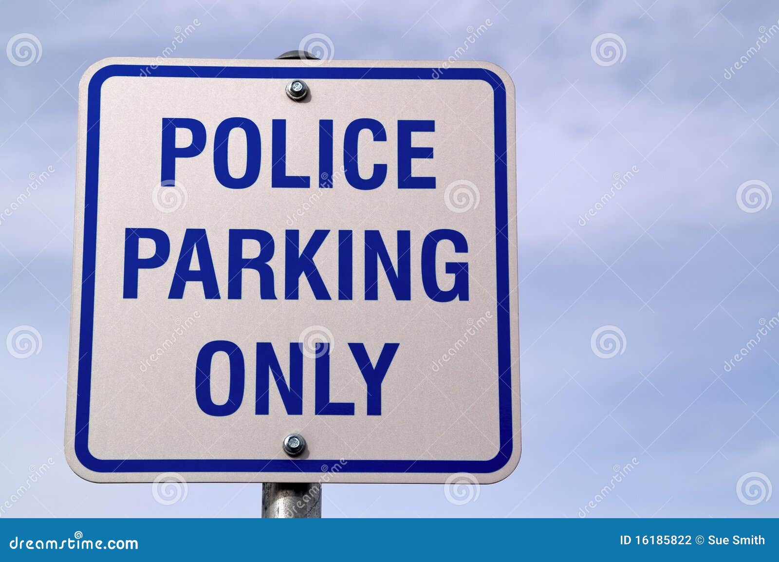 Police Parking only Sign stock photo. Image of communication - 16185822