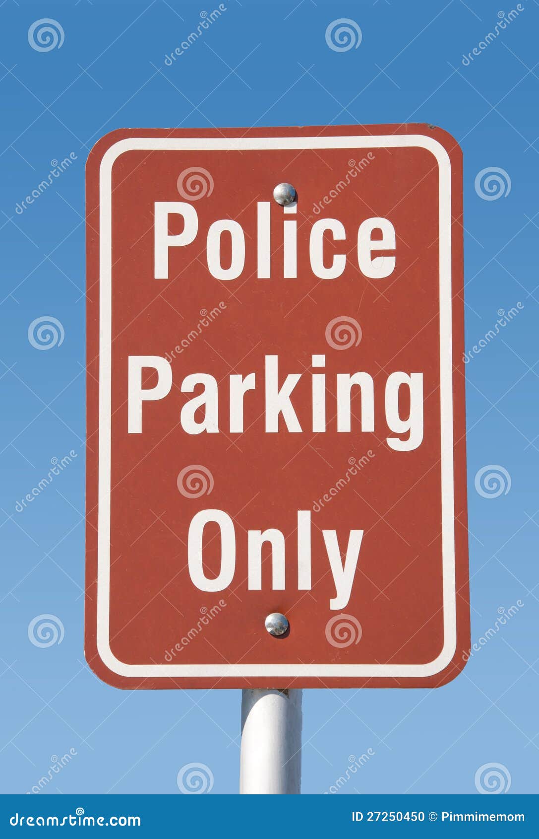Police Parking only -traffic Sign Stock Photo - Image of attached ...
