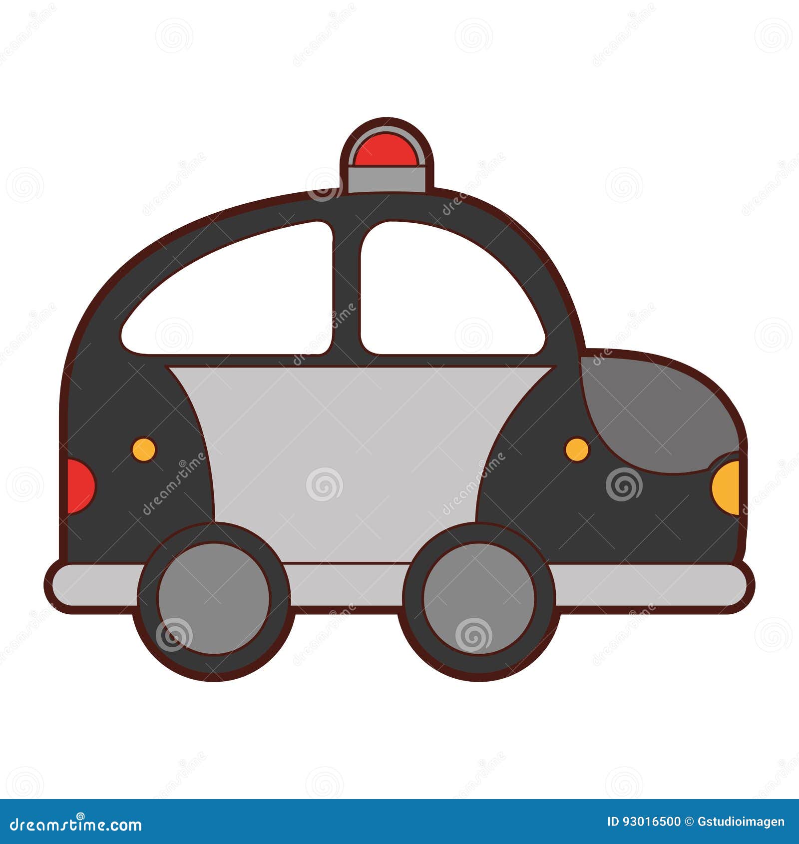 Police patrol drawing icon stock vector. Illustration of danger - 93016500