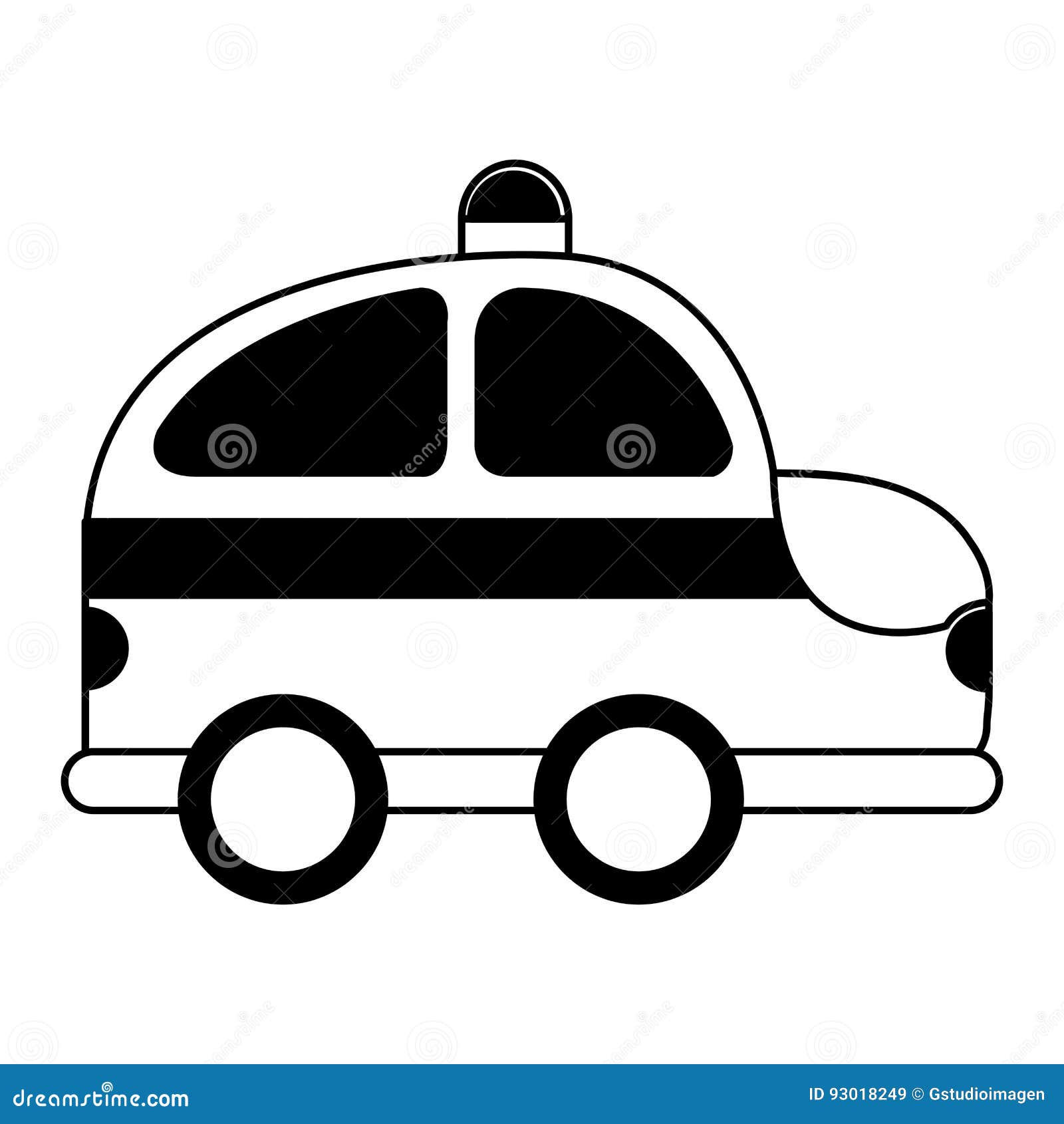 Police patrol drawing icon stock vector. Illustration of isolated ...