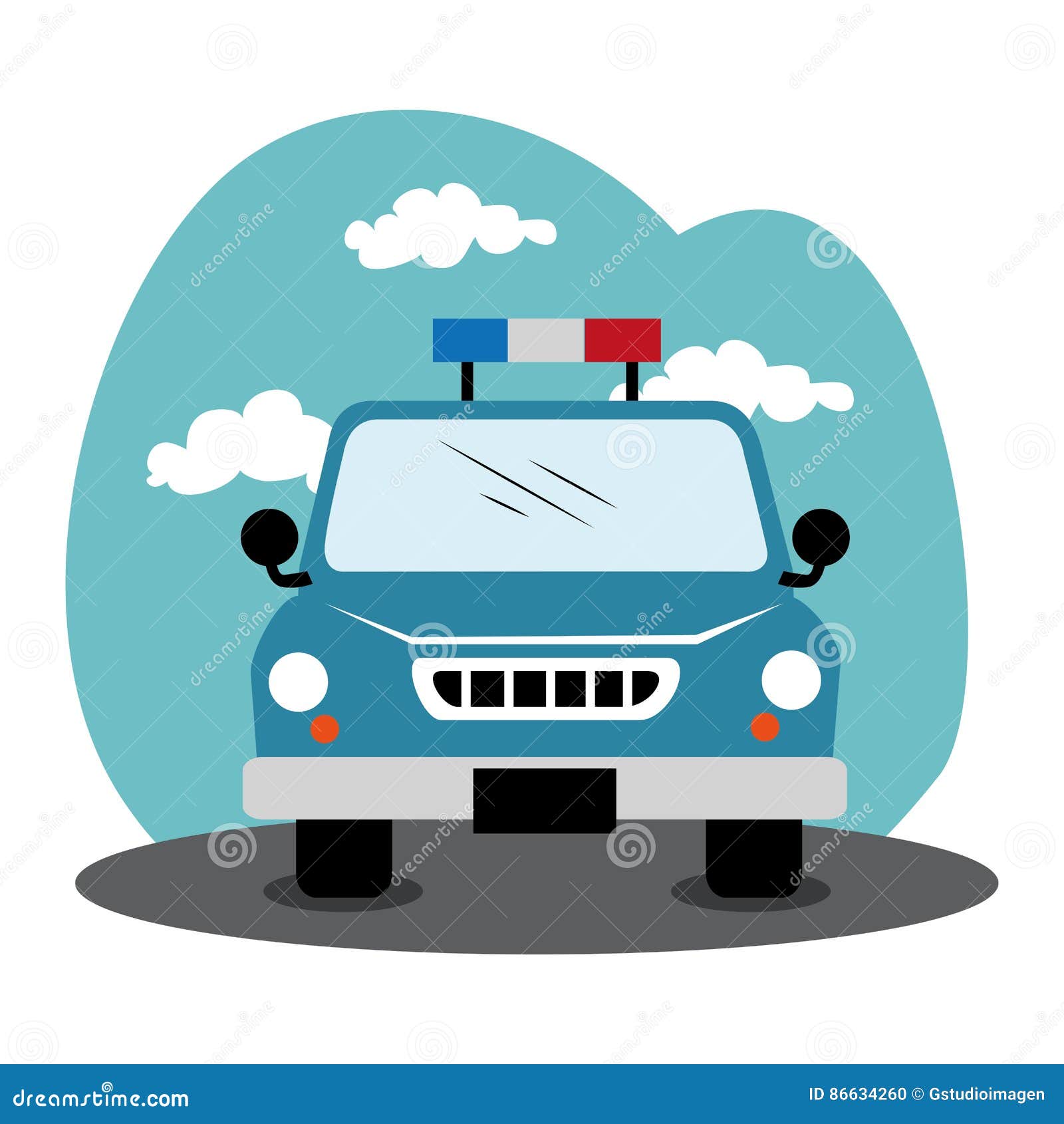 Police Patrol Isolated Icon Stock Vector - Illustration of vector ...