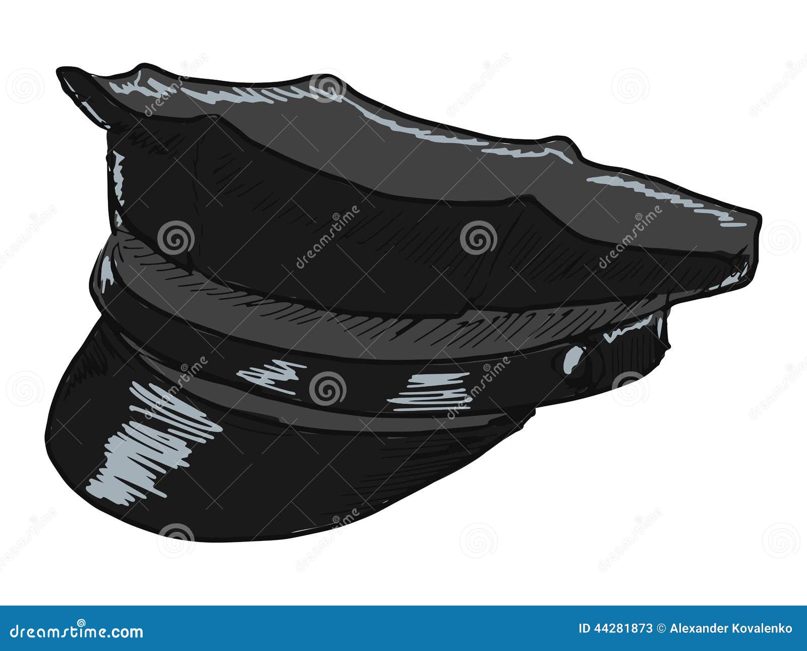 Police peaked cap stock vector. Illustration of justice - 44281873