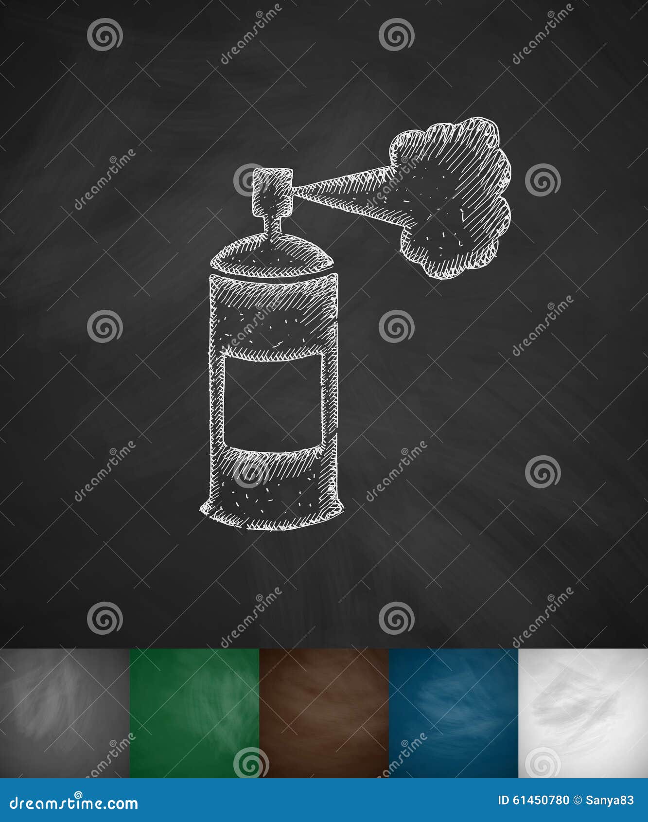 Police pepper spray icon stock vector. Illustration of blank - 61450780
