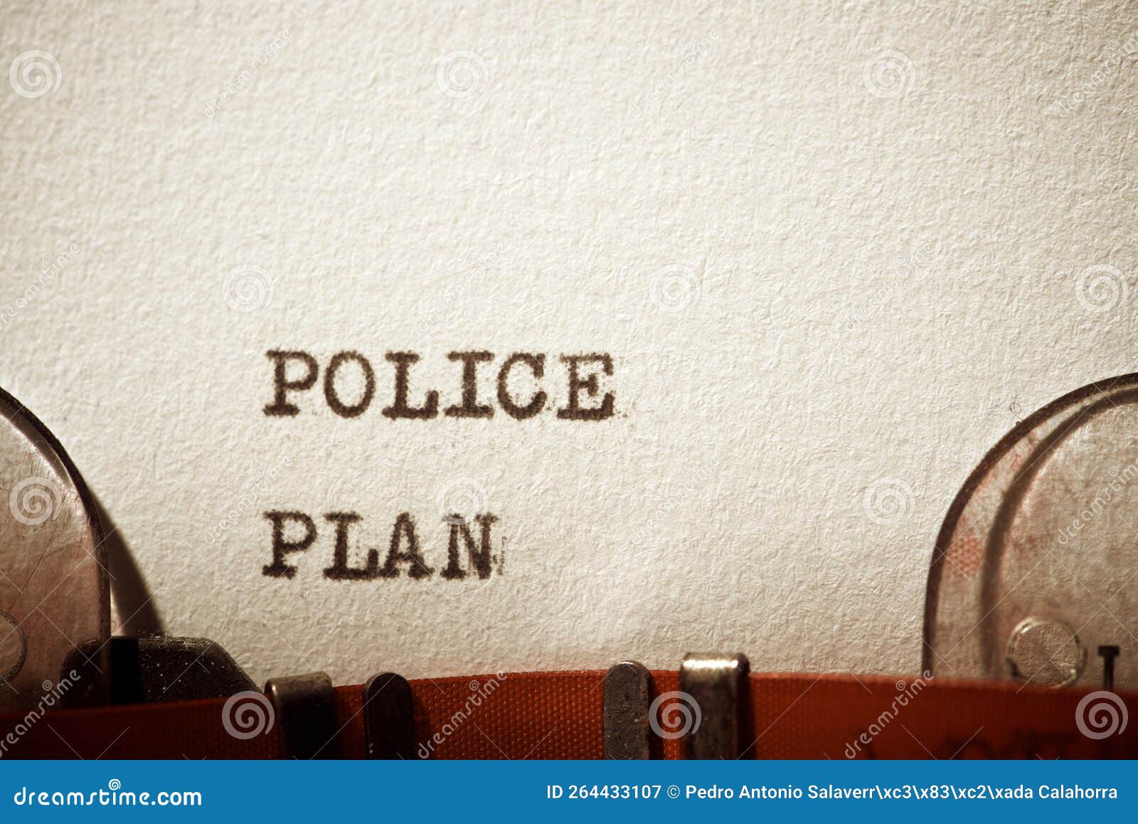 Police plan concept stock image. Image of typescript - 264433107