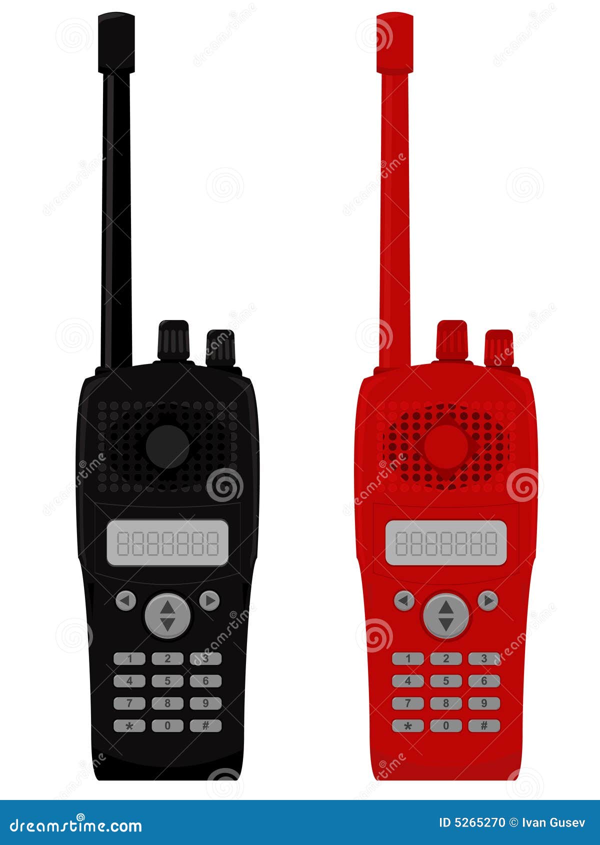 Portable Radio Transceiver Cartoon Vector Illustration | CartoonDealer ...