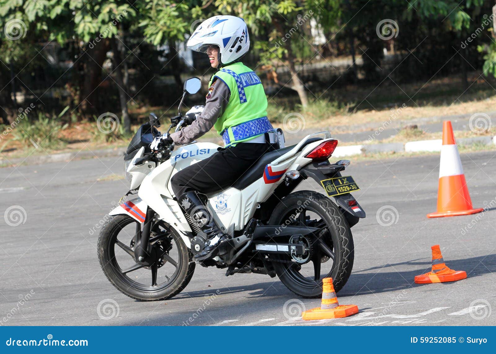 Police editorial image. Image of motorcycle, indonesia - 59252085