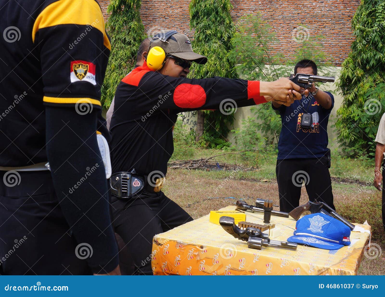 Police practice shooting editorial photography. Image of indonesia ...
