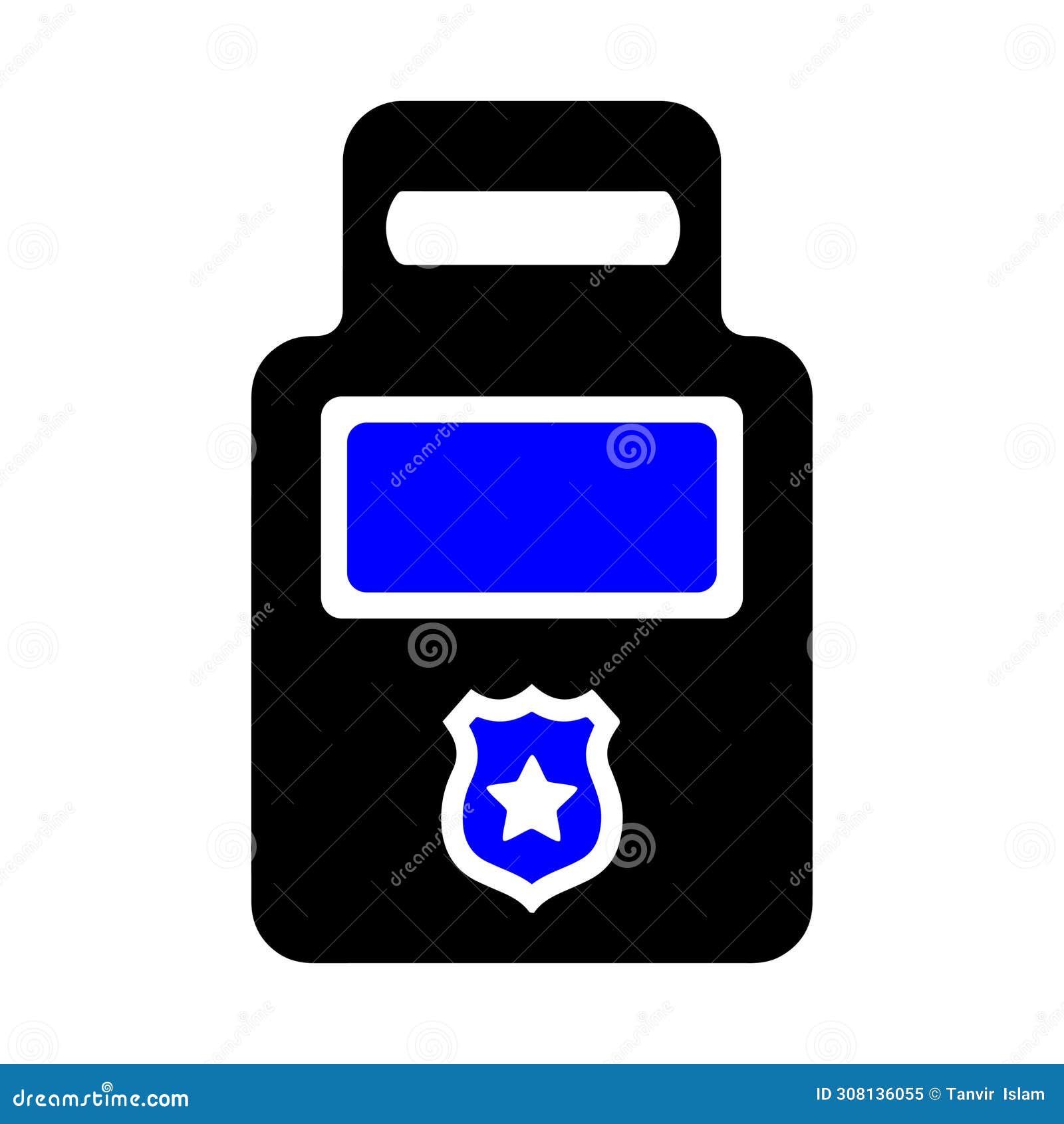 Police Protect Shield Icon stock vector. Illustration of police - 308136055