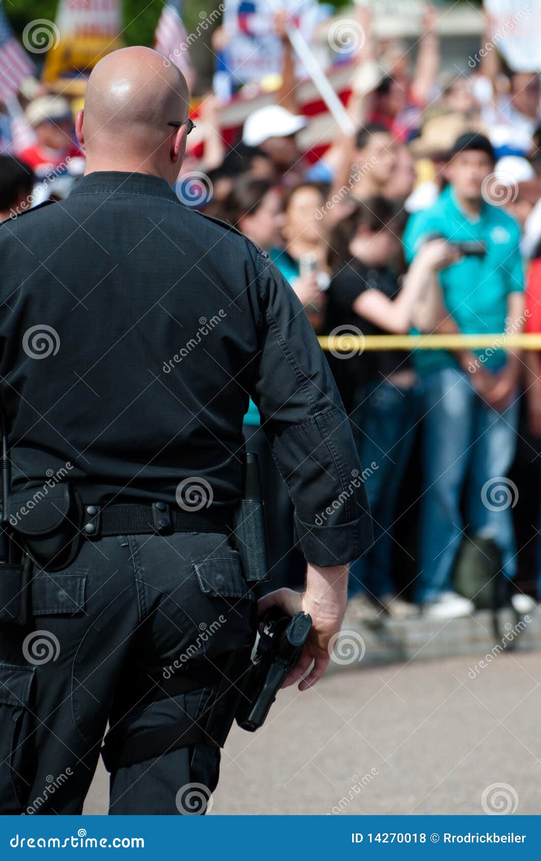 Police at Protest editorial stock photo. Image of sidearm - 14270018