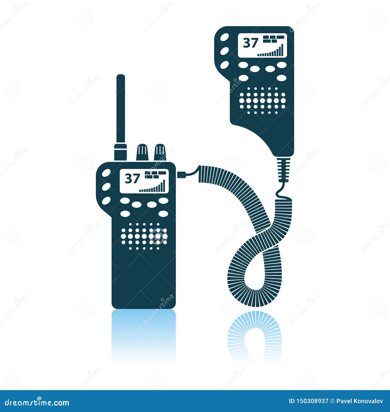 Police Radio Icon stock illustration. Illustration of symbol - 150308937
