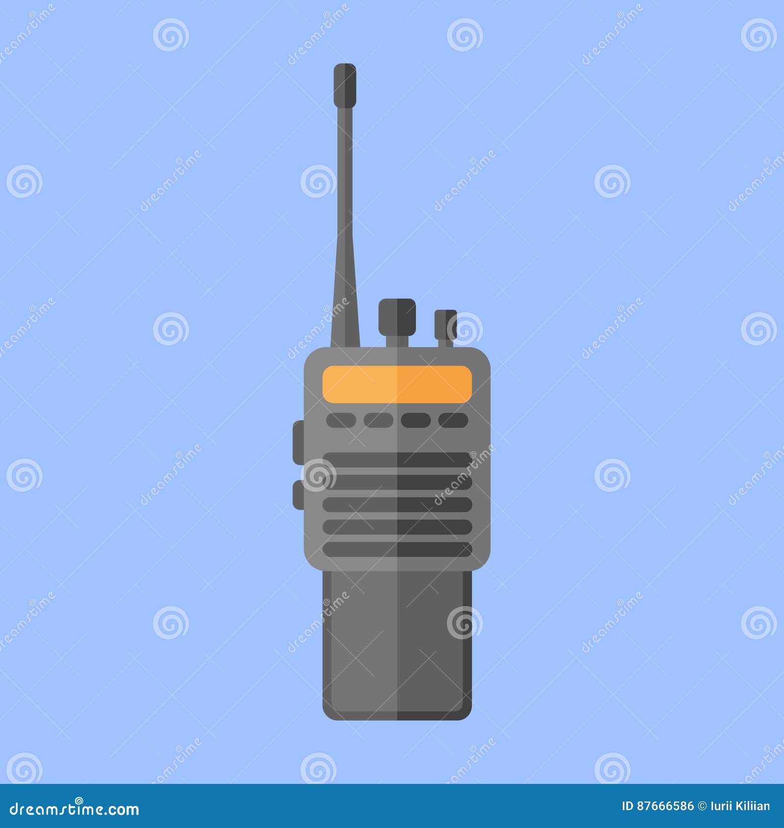 Police Car Or Radio Motor Patrol Vehicle Vector Set | CartoonDealer.com ...