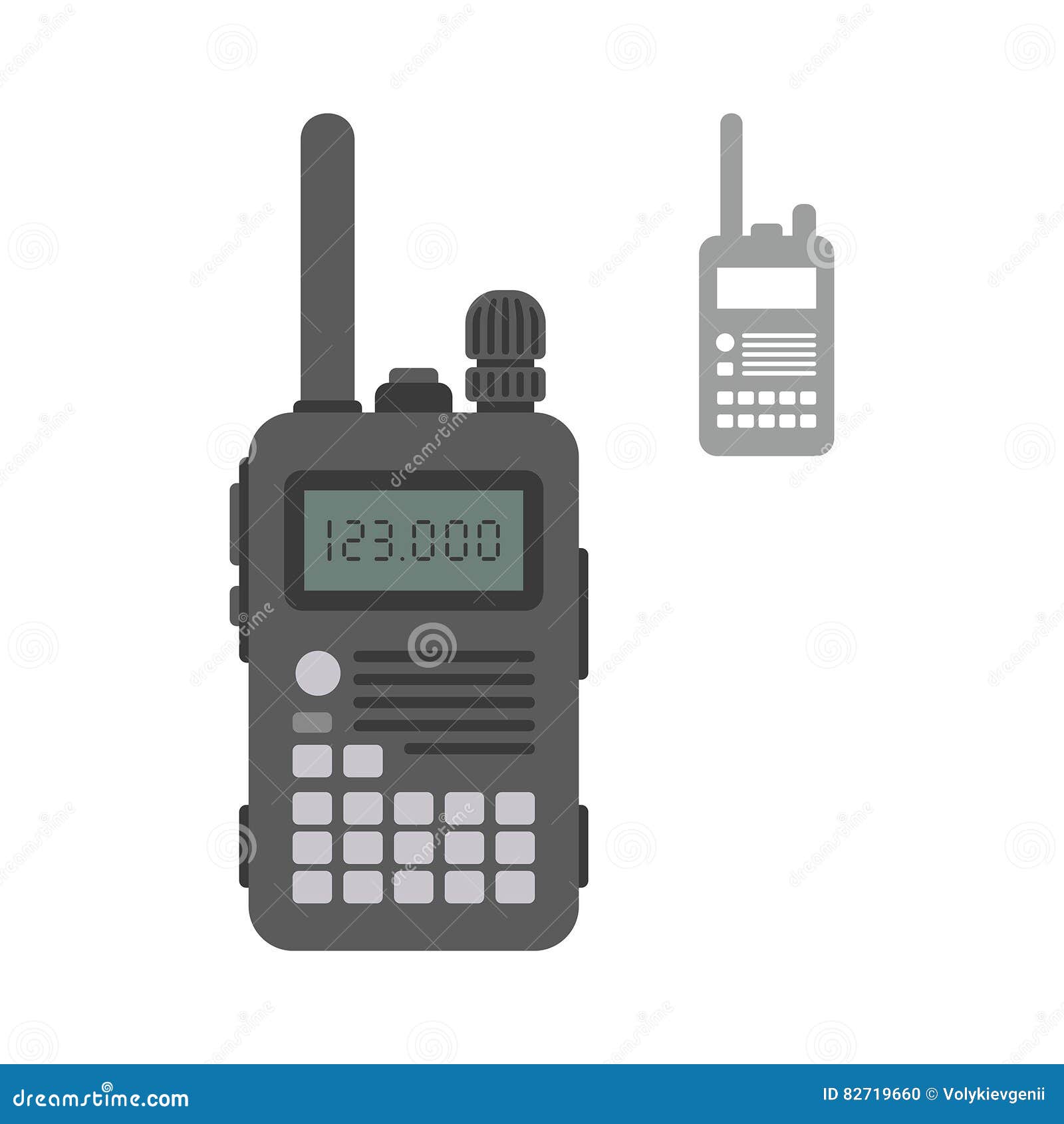 Police radio stock vector. Illustration of repeater, white - 82719660