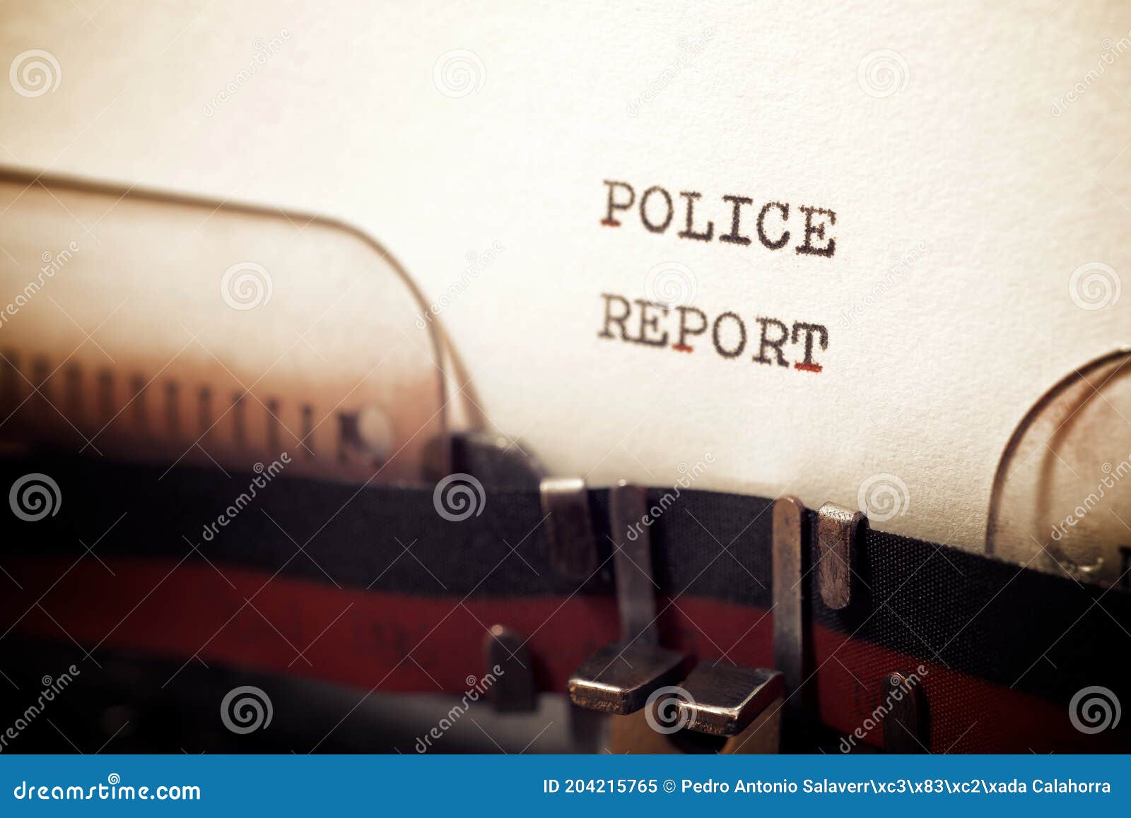 Police Report, Folder With Important Documents Lying On Table ...