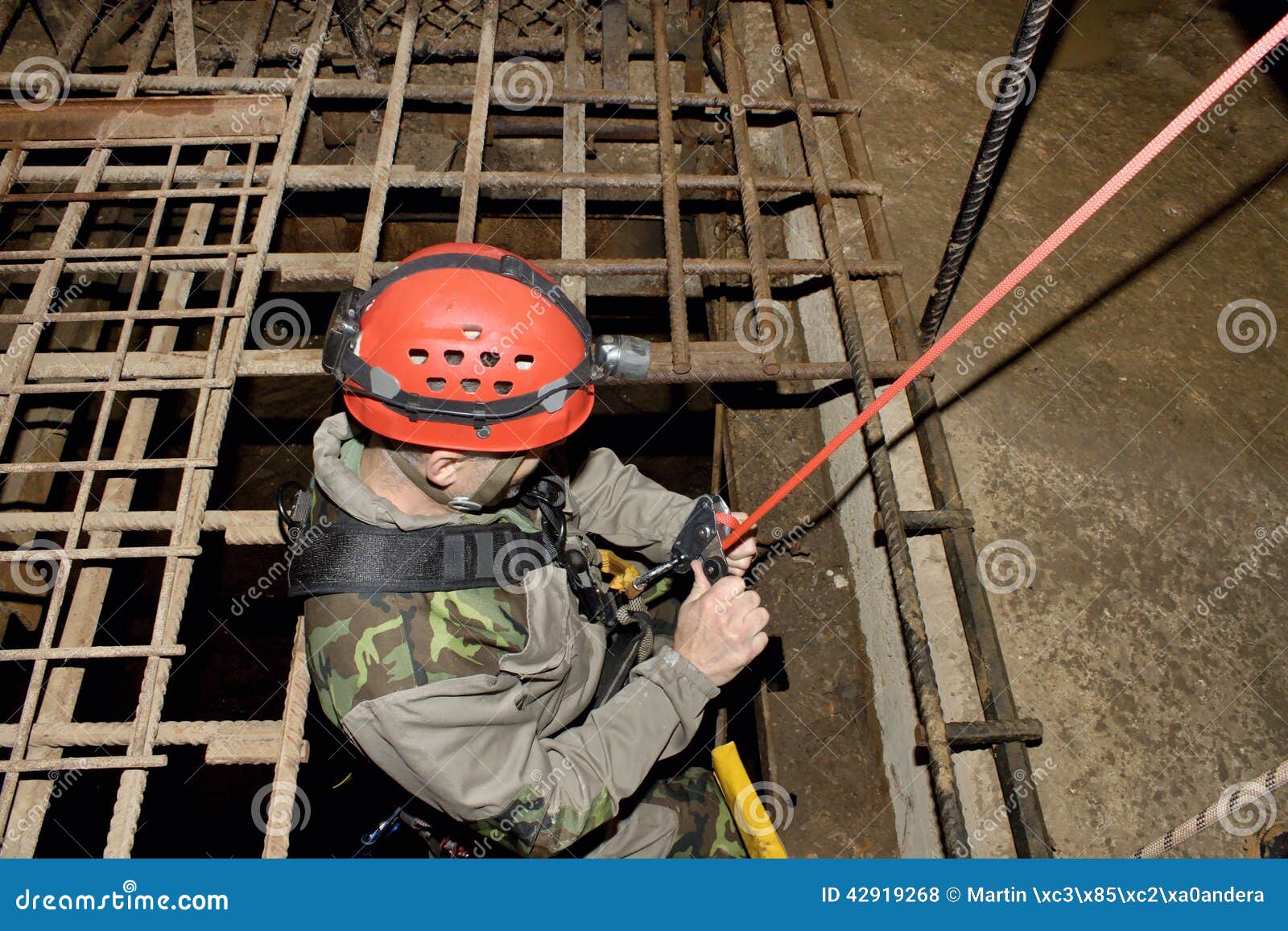 Police Rescue Worker Runs the Rope Stock Photo - Image of drill ...
