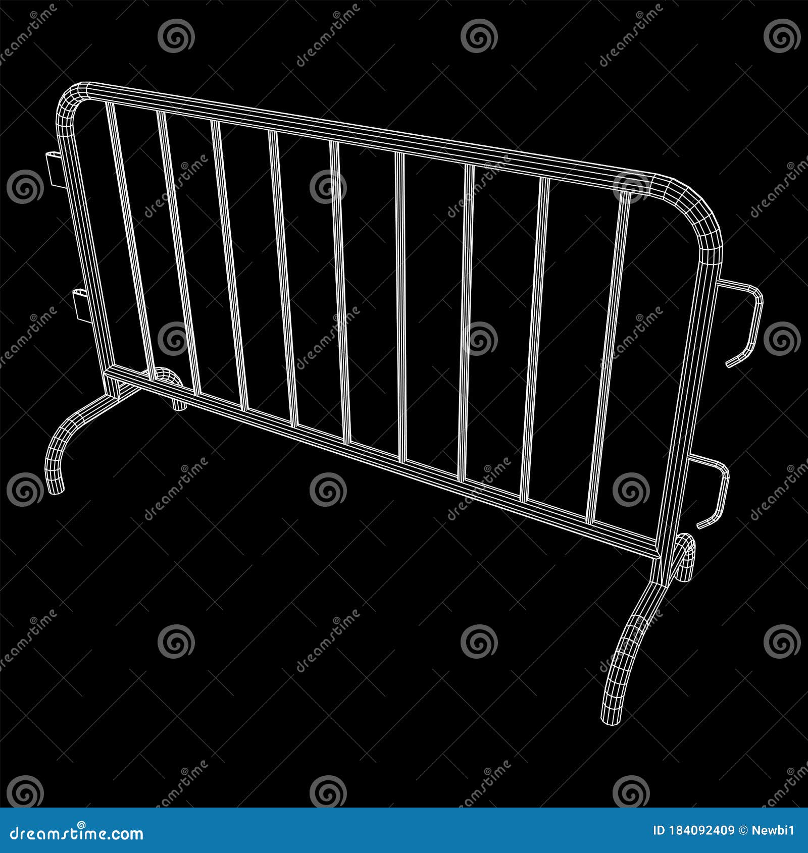 Police Riot Fence. Vector Illustration. Stock Vector - Illustration of ...