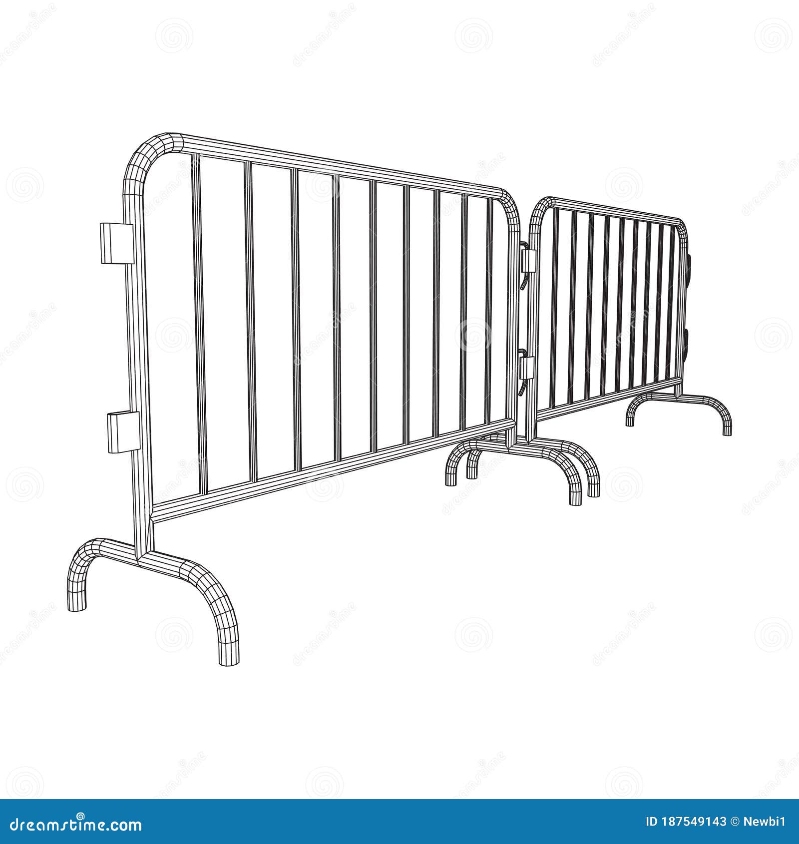 Police Riot Fence. Vector Illustration. Stock Vector - Illustration of ...