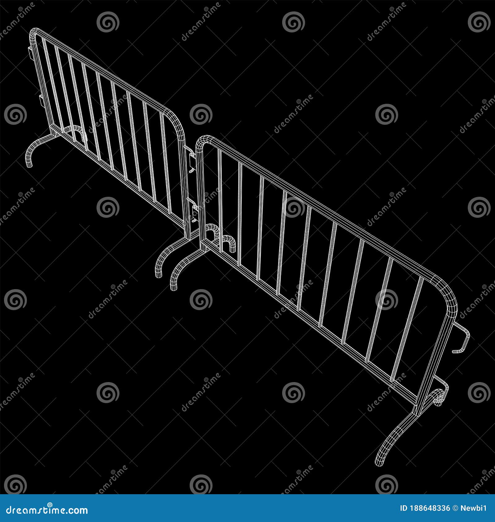 Police Riot Fence. Vector Illustration. Stock Vector - Illustration of ...