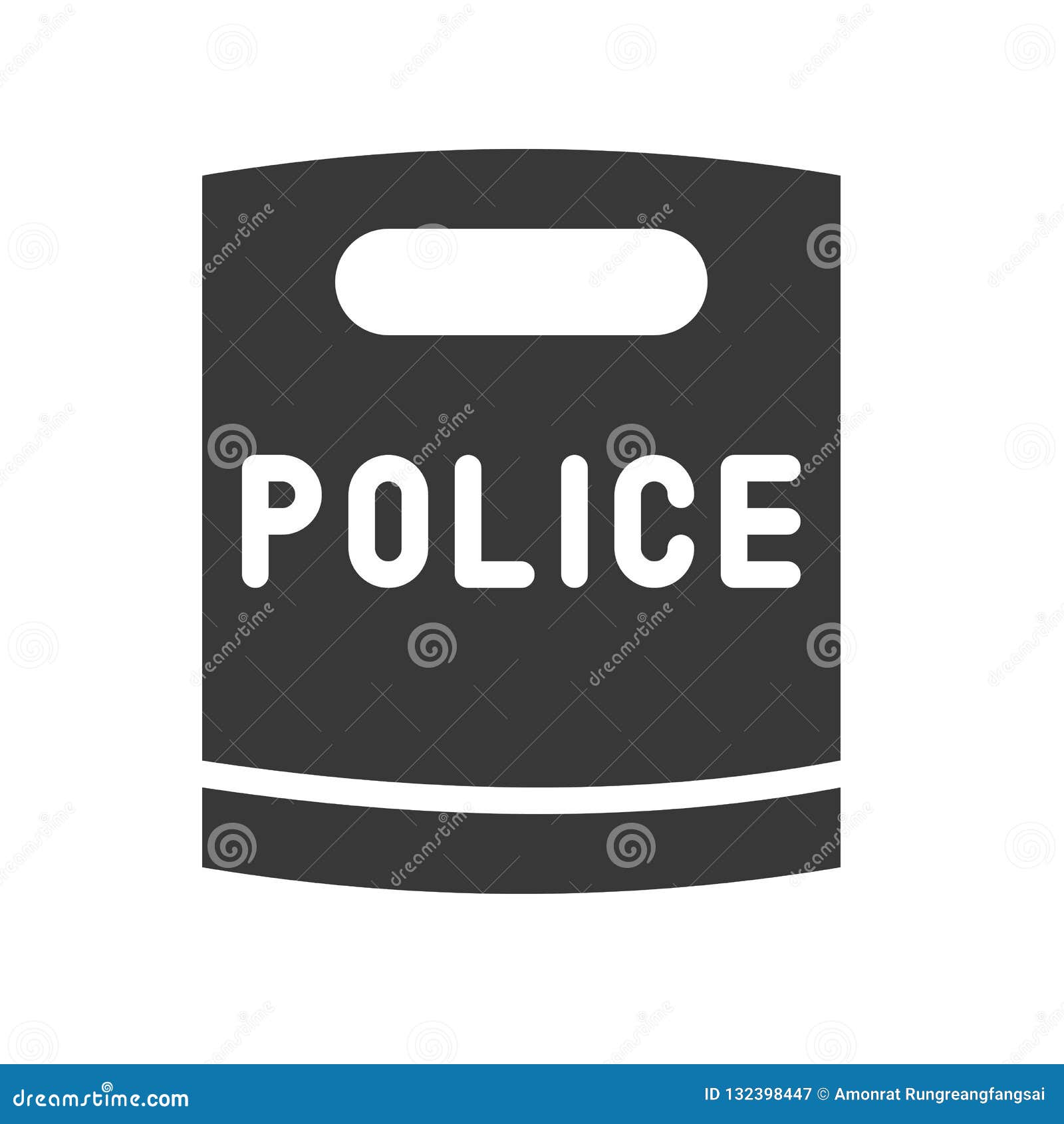 Police Riot Shield Solid Icon, Vector Illustration Stock Vector ...